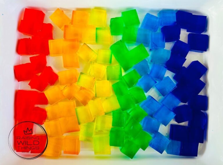 How to Make Jello Blocks for Sensory Play - Raising Wild Things Sensory