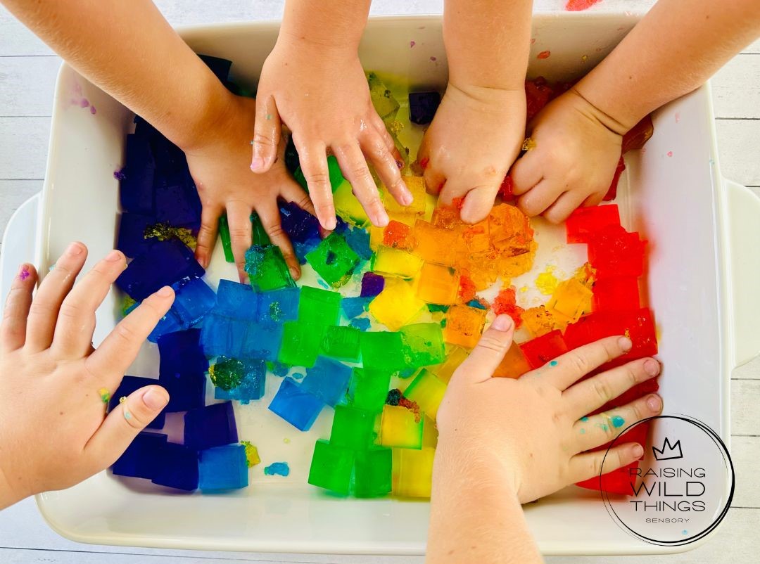 How to Make Jello Blocks for Sensory Play - Raising Wild Things Sensory