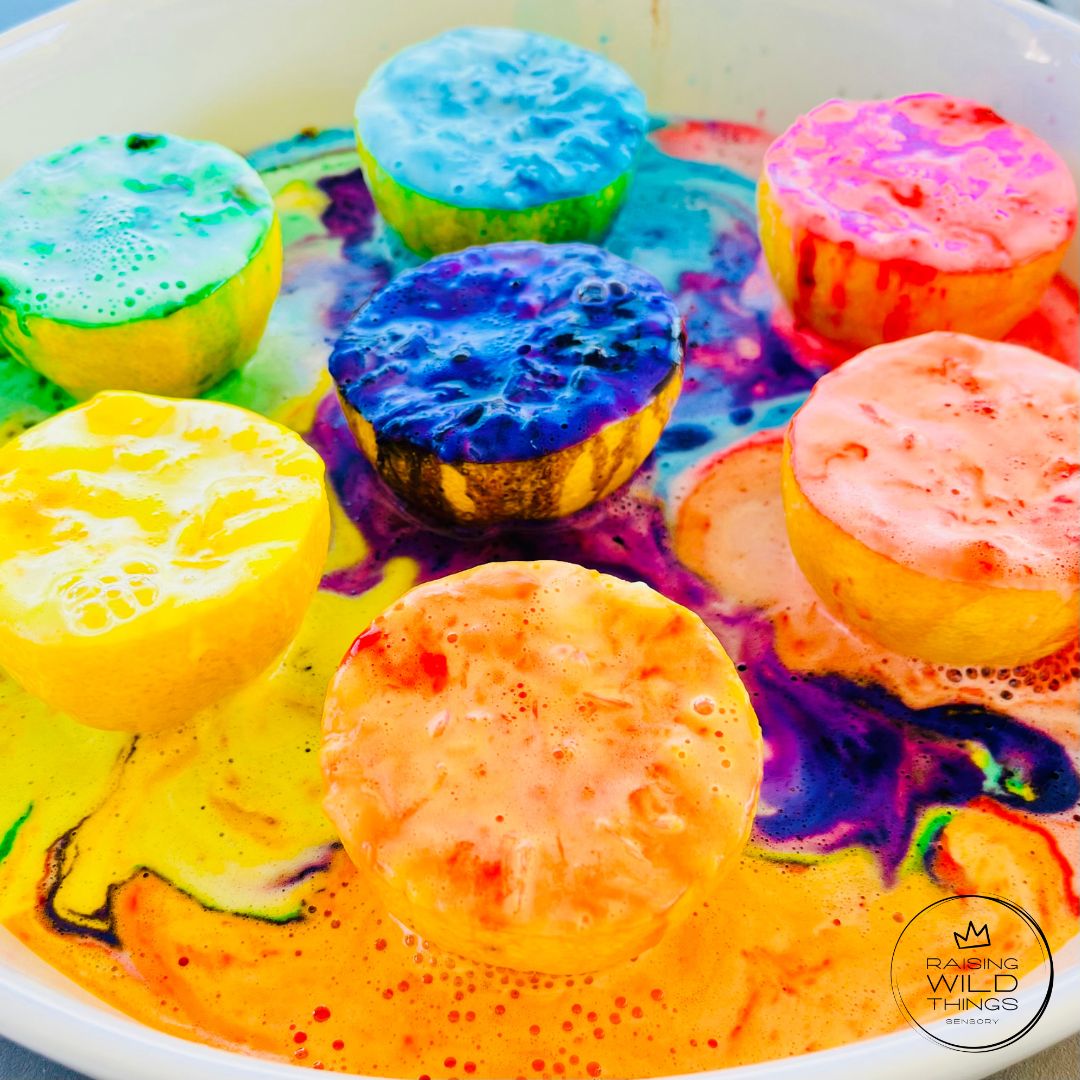 How To Make An Erupting Lemon Volcano - Raising Wild Things Sensory