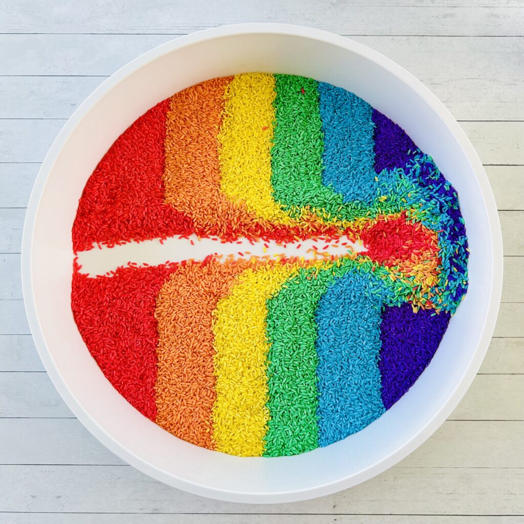 How To Dye Rice To Make Rainbow Rice - Raising Wild Things Sensory