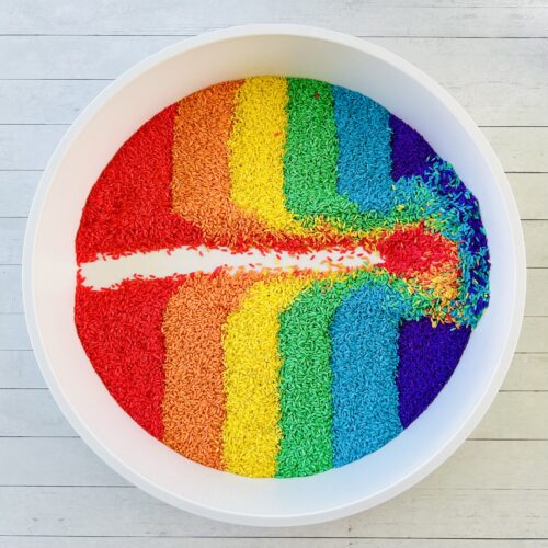 How To Dye Rice To Make Rainbow Rice - Raising Wild Things Sensory
