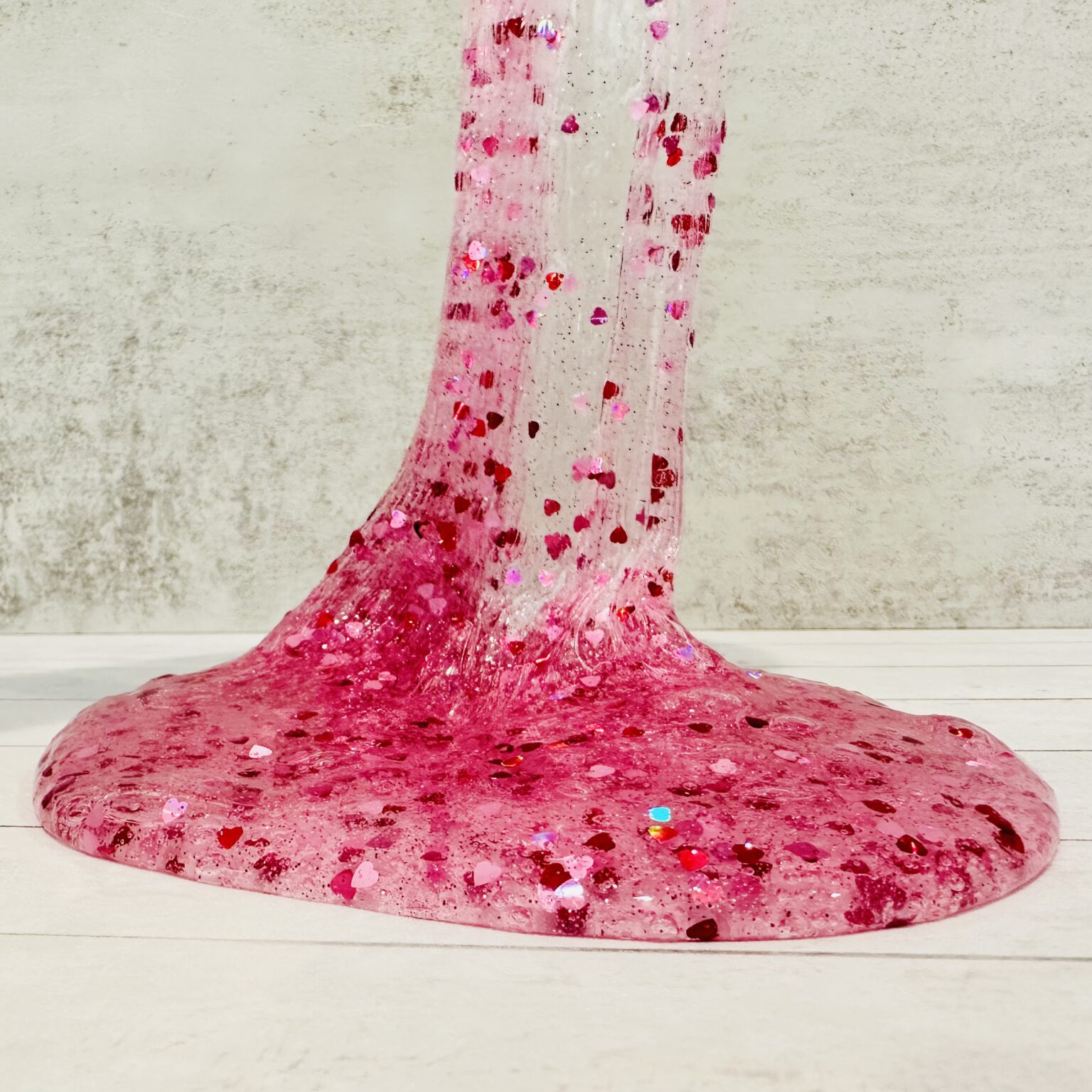 How To Make Glitter & Hearts Valentine's Day Slime - Raising Wild ...