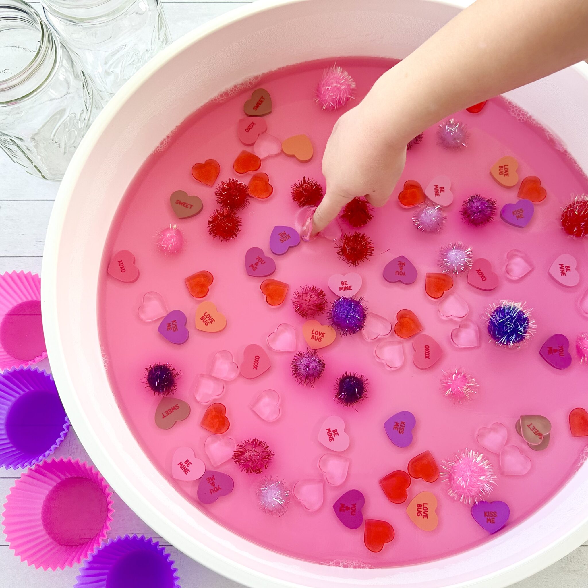 How To Create The BEST Valentine's Day Jello Sensory Bin - Raising Wild ...