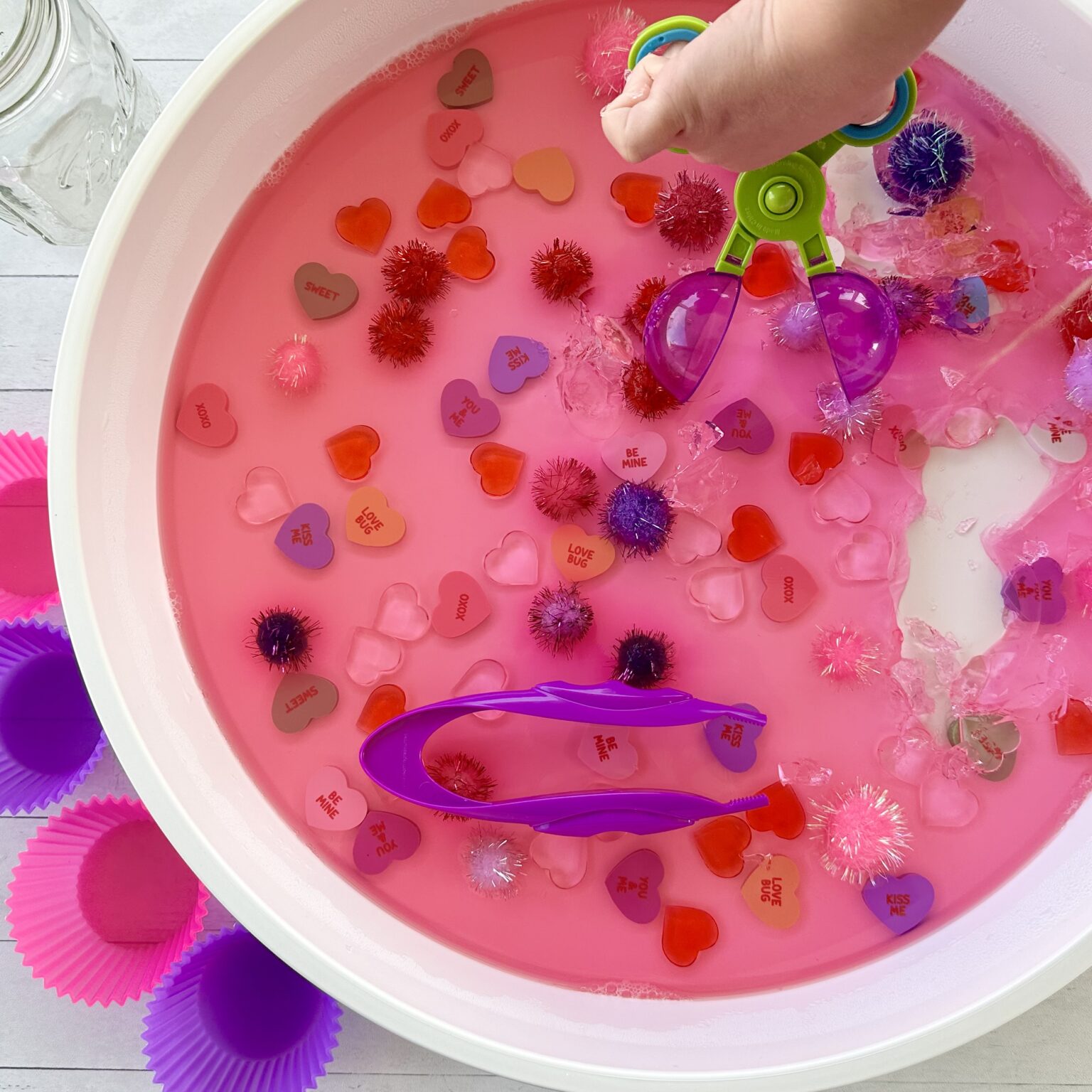 How To Create The BEST Valentine's Day Jello Sensory Bin - Raising Wild ...
