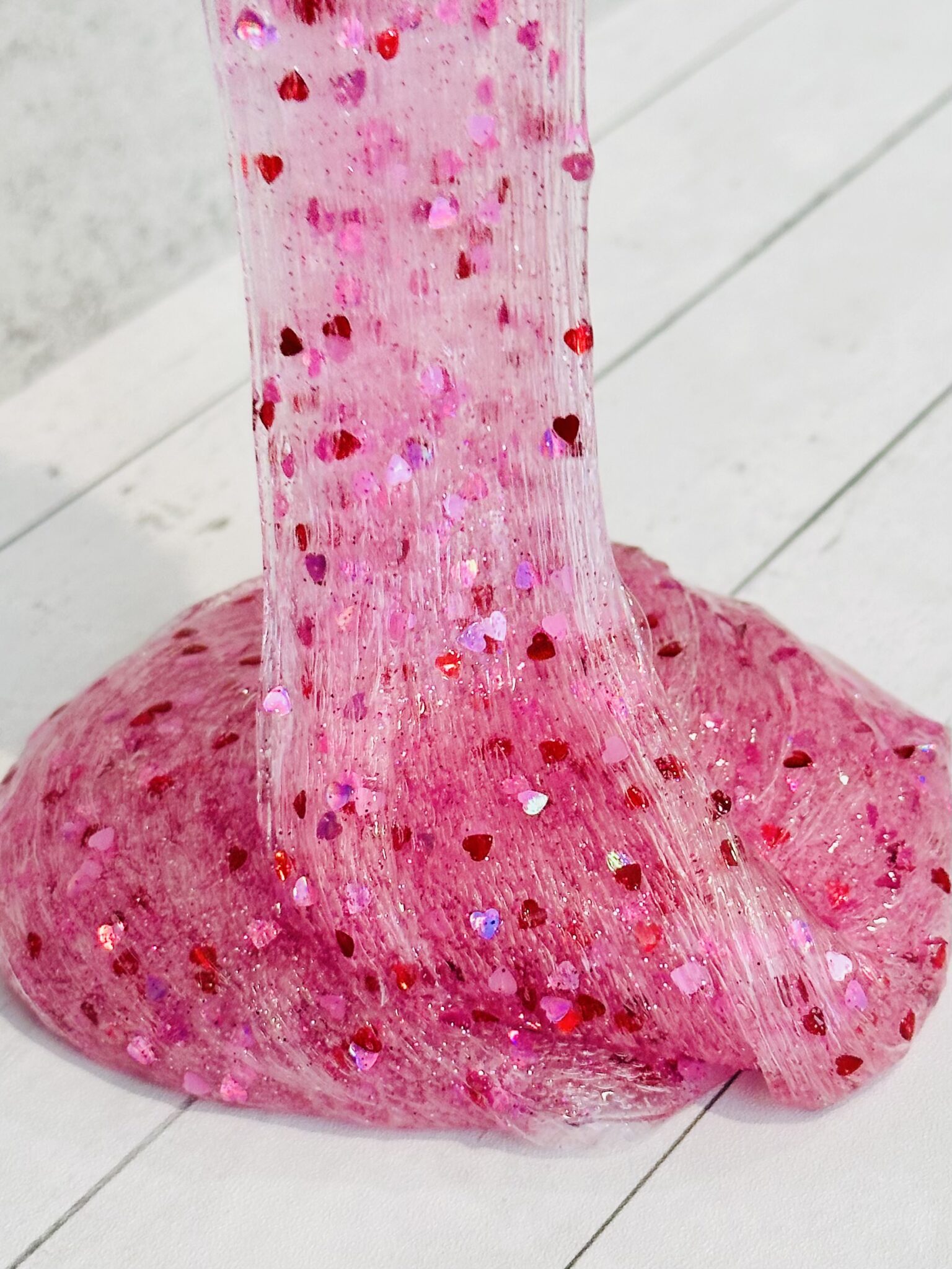 How To Make Glitter & Hearts Valentine's Day Slime - Raising Wild ...
