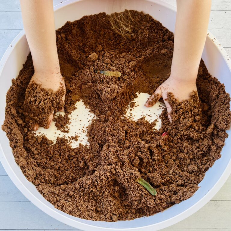How To Make Edible Dirt For Sensory Play - Raising Wild Things Sensory