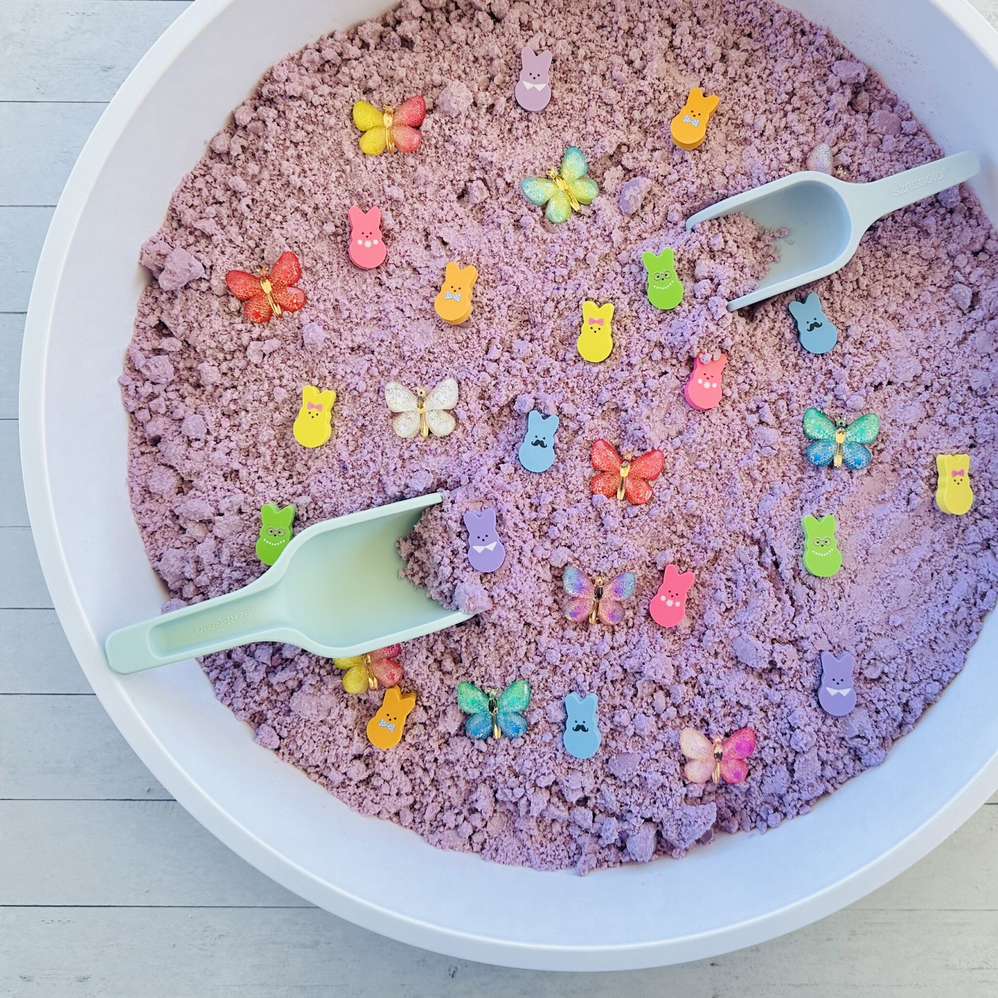 How To Make Edible Easter Moon Dough - Raising Wild Things Sensory