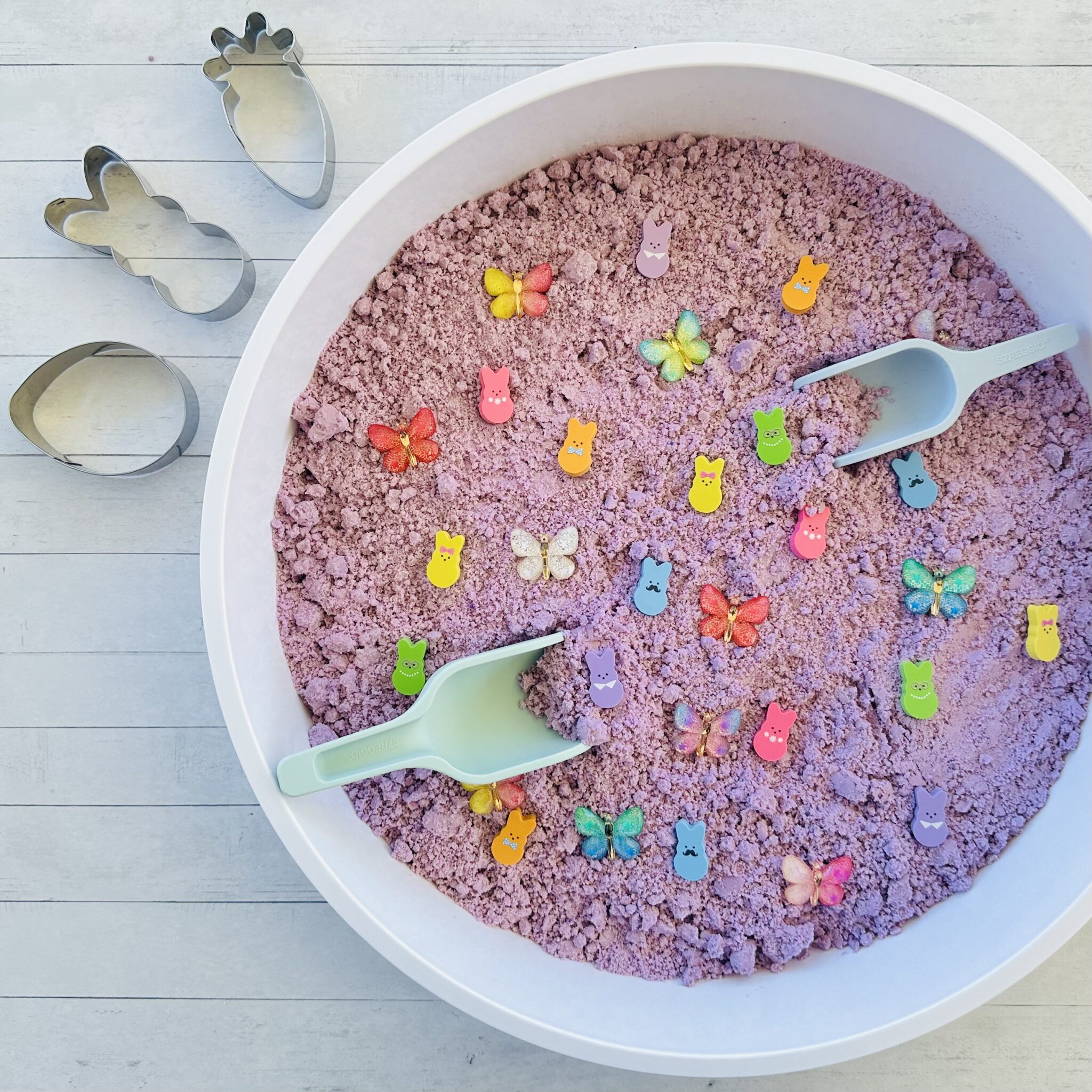 How To Make Edible Easter Moon Dough - Raising Wild Things Sensory