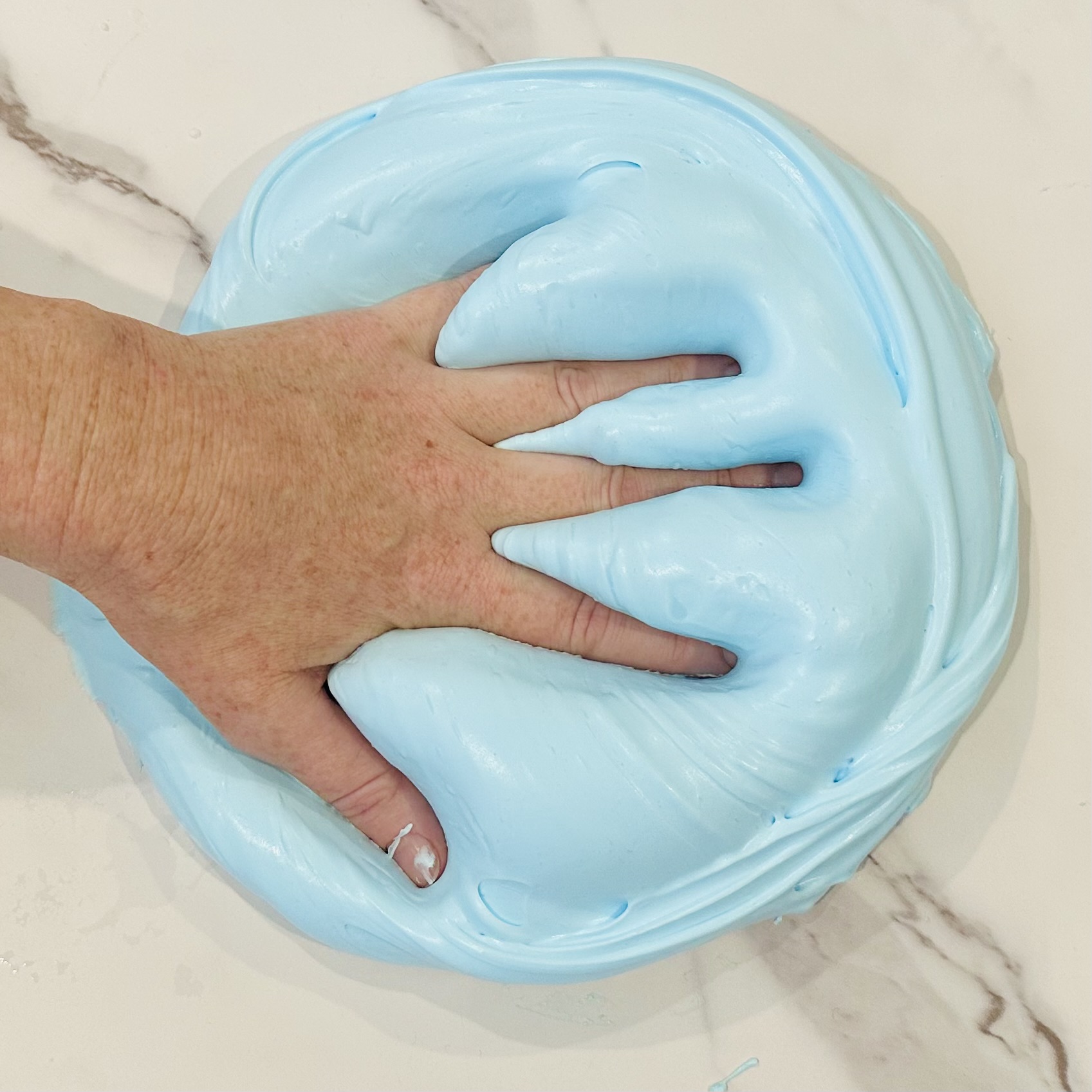 How To Make Ocean Fluffy Slime (No Borax!) - Raising Wild Things Sensory