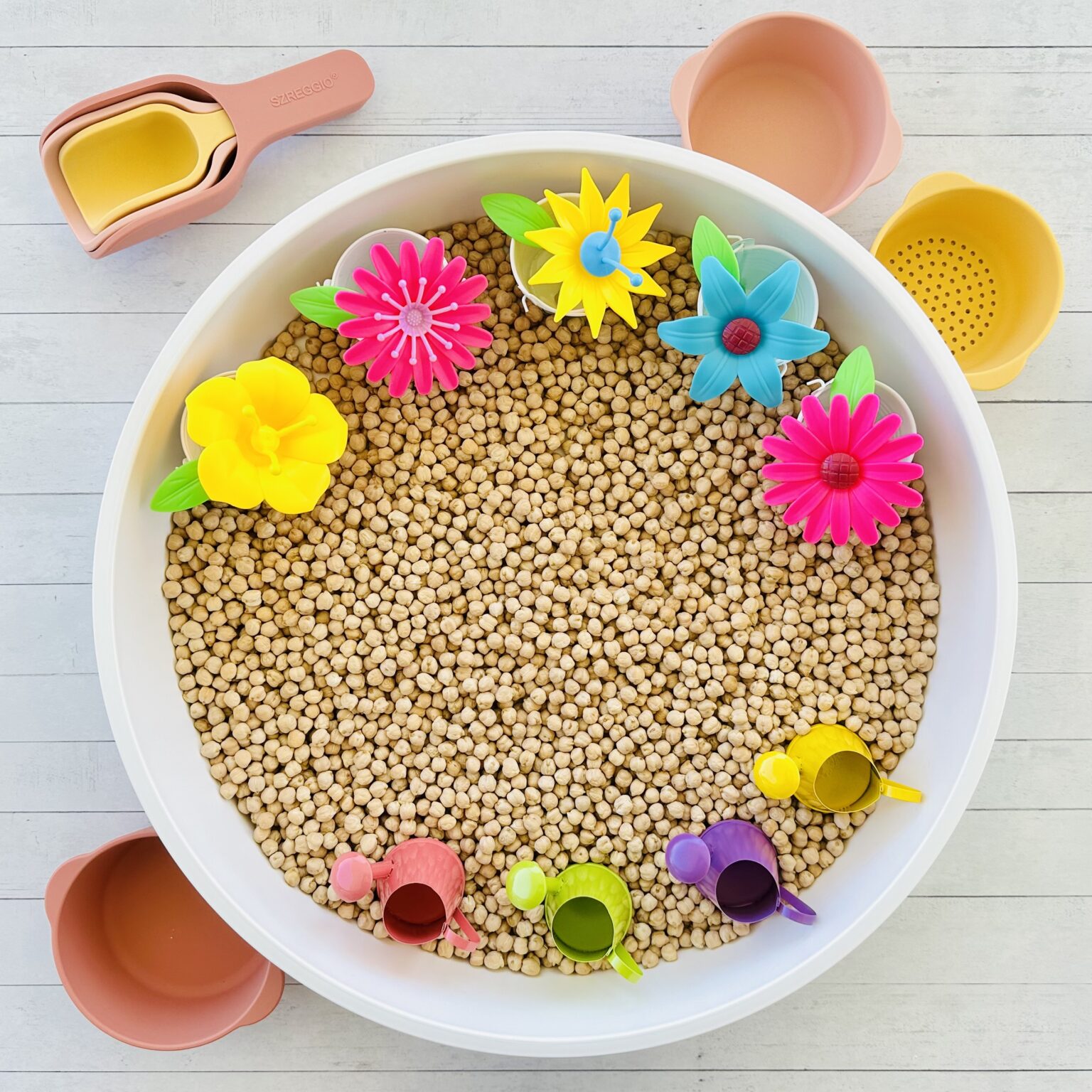 How To Make A Spring Garden Sensory Bin - Raising Wild Things Sensory