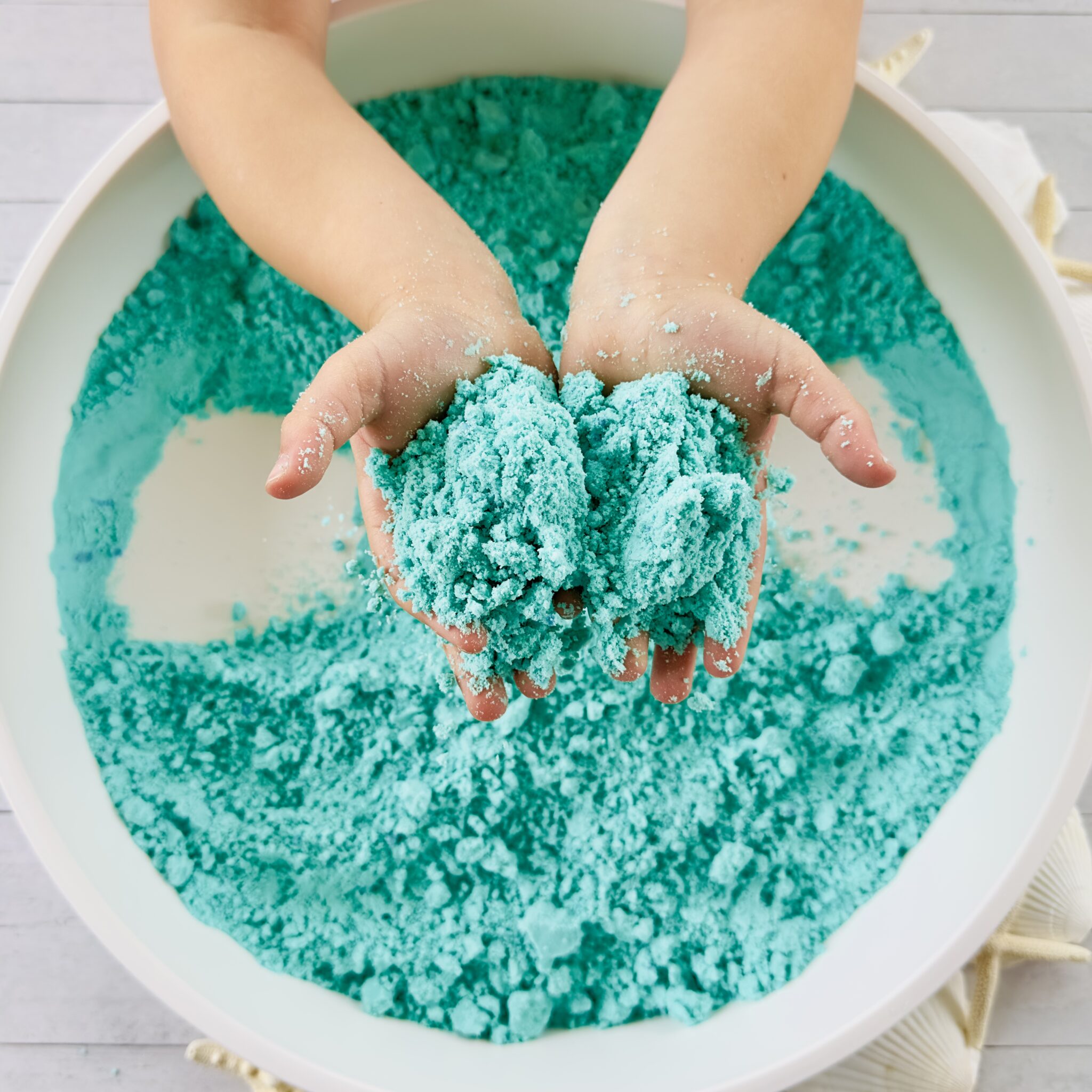 How To Make Taste-Safe Ocean Moon Dough - Raising Wild Things Sensory