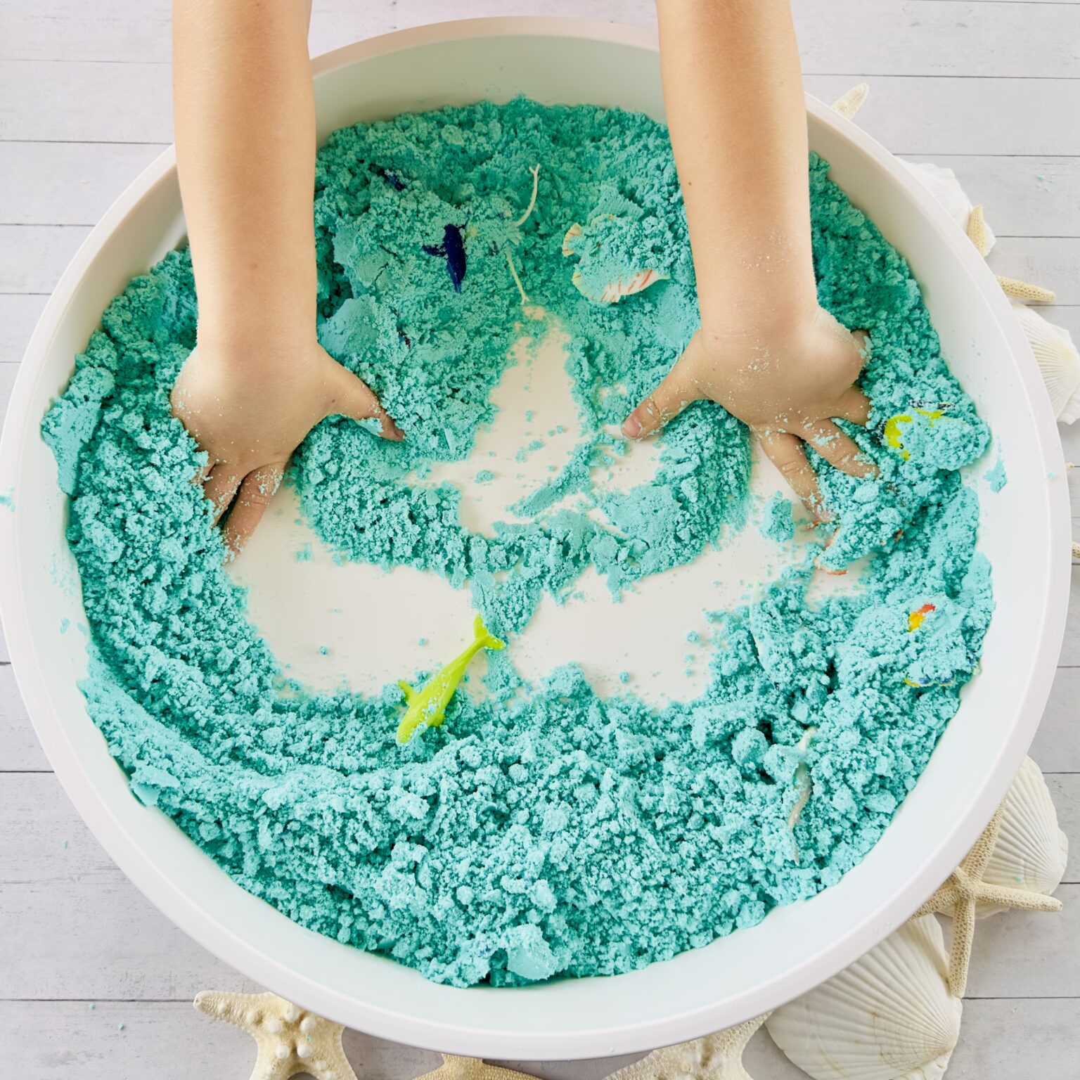 How To Make Taste-Safe Ocean Moon Dough - Raising Wild Things Sensory