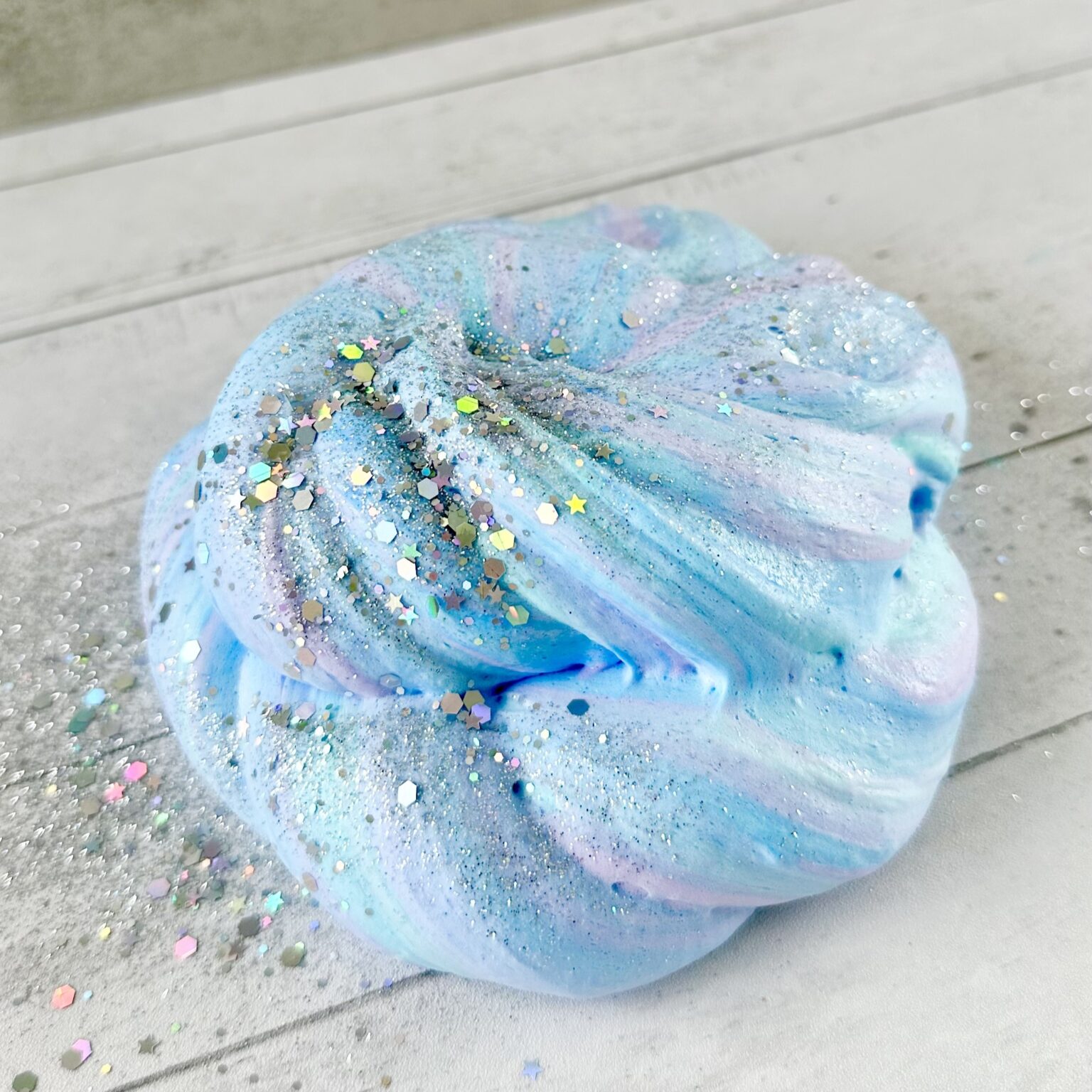 How To Make Mermaid Fluffy Slime (No Borax!) - Raising Wild Things Sensory