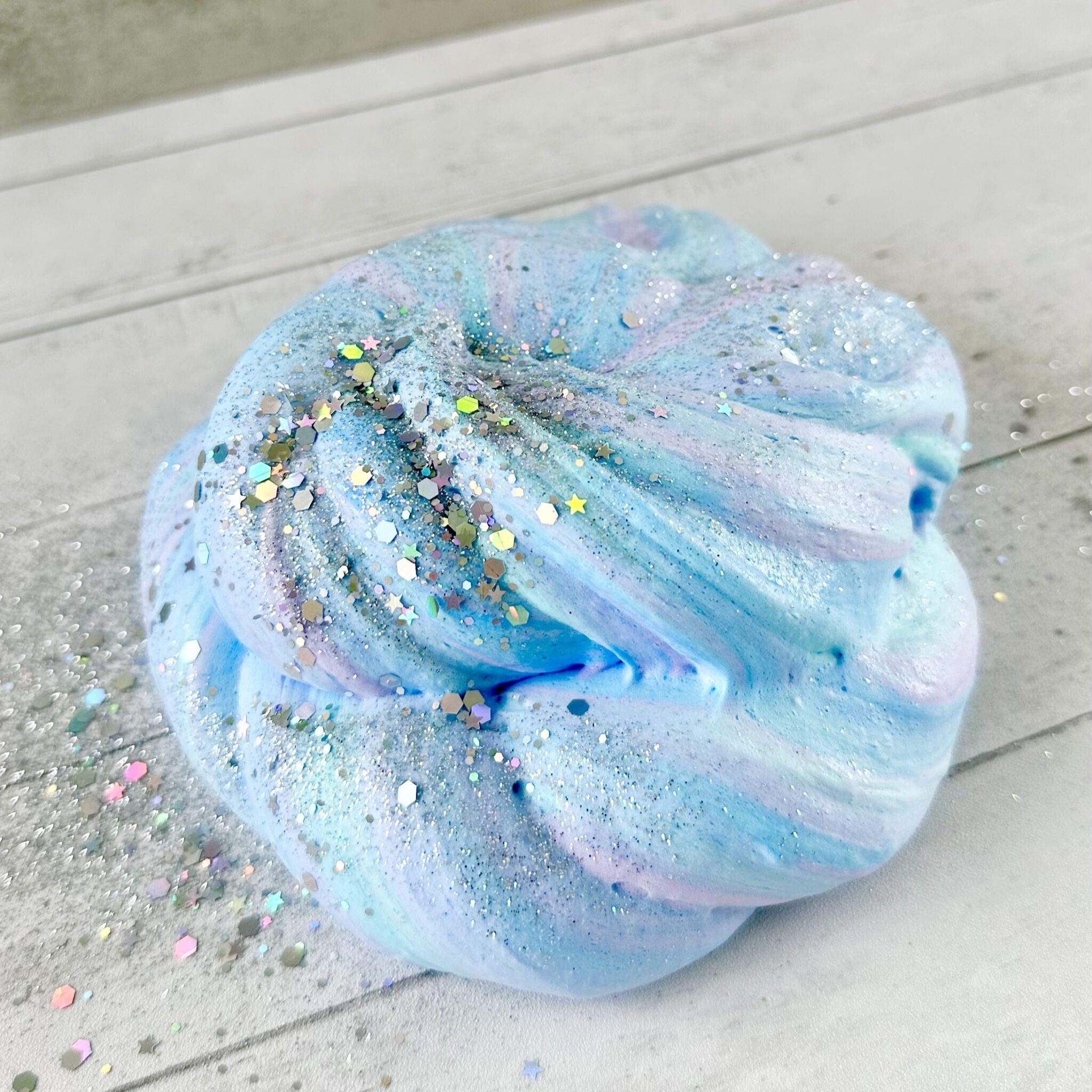 How To Make Mermaid Fluffy Slime (No Borax!) - Raising Wild Things Sensory