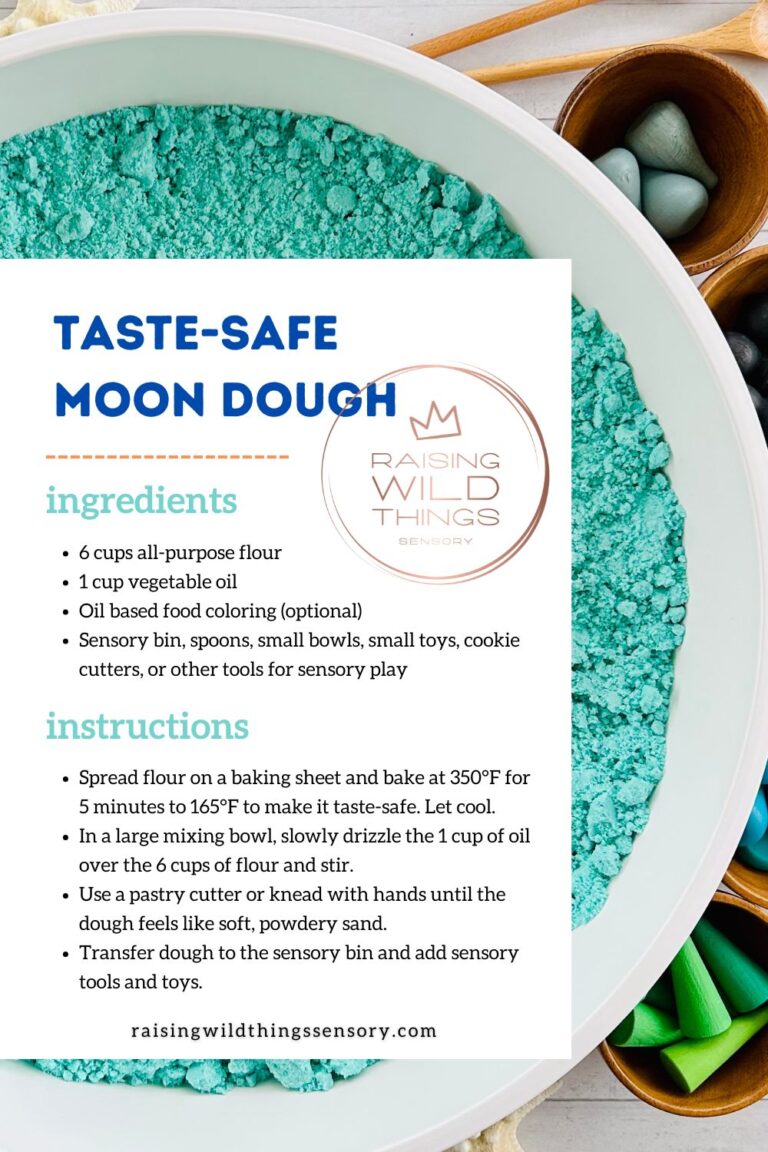 How To Make Taste-Safe Ocean Moon Dough - Raising Wild Things Sensory