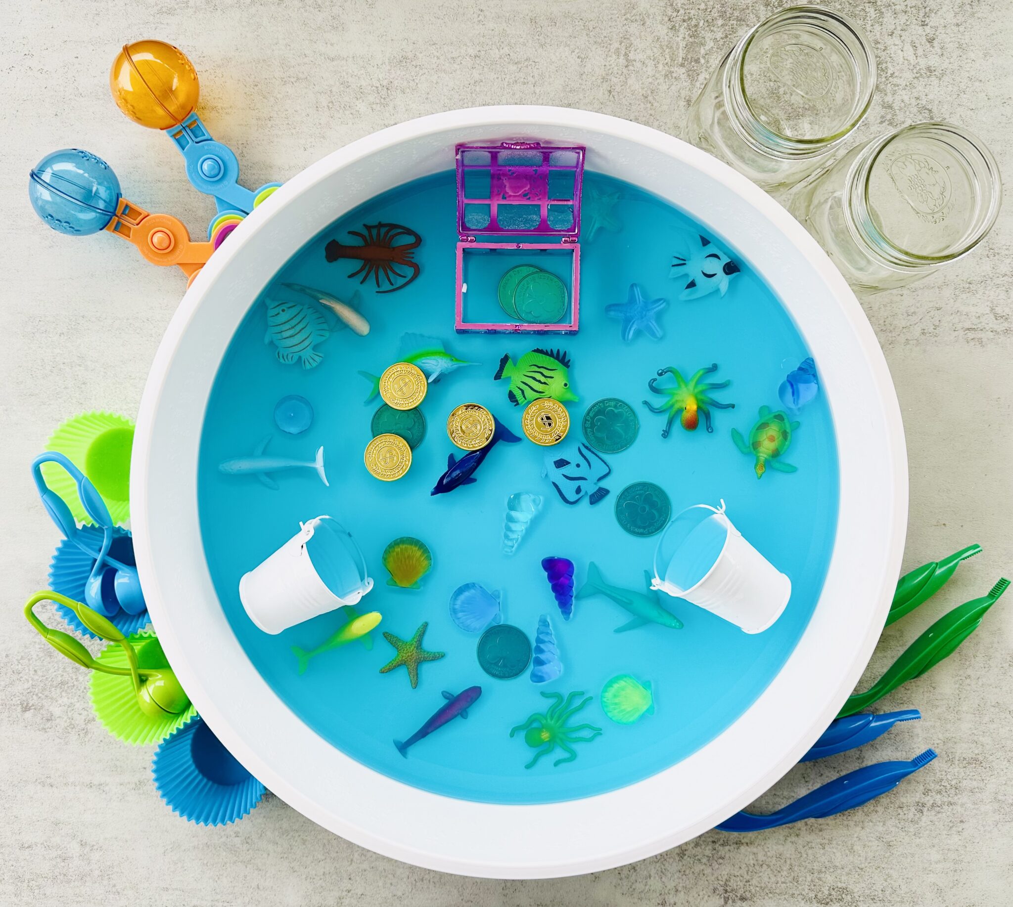 How To Make The Best Jello Ocean Sensory Bin - Raising Wild Things Sensory