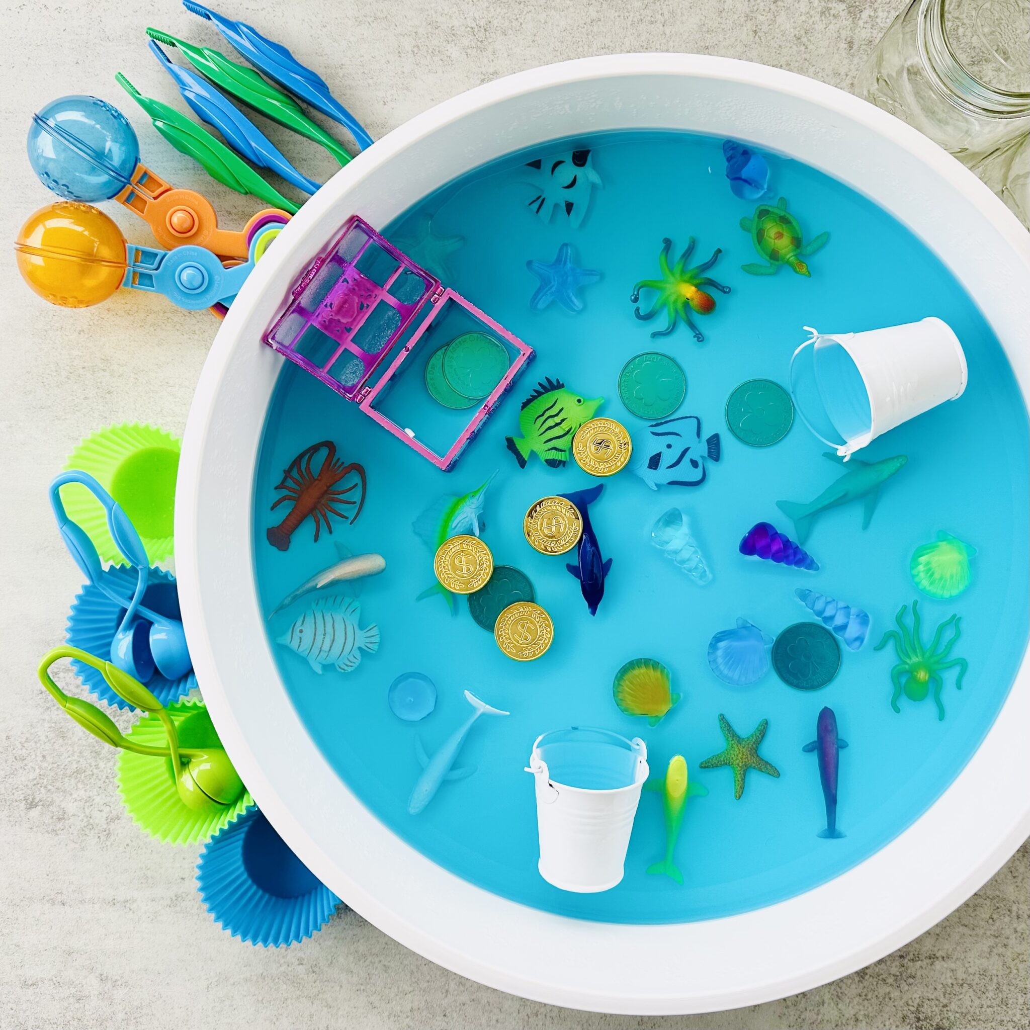 How To Make The Best Jello Ocean Sensory Bin - Raising Wild Things Sensory