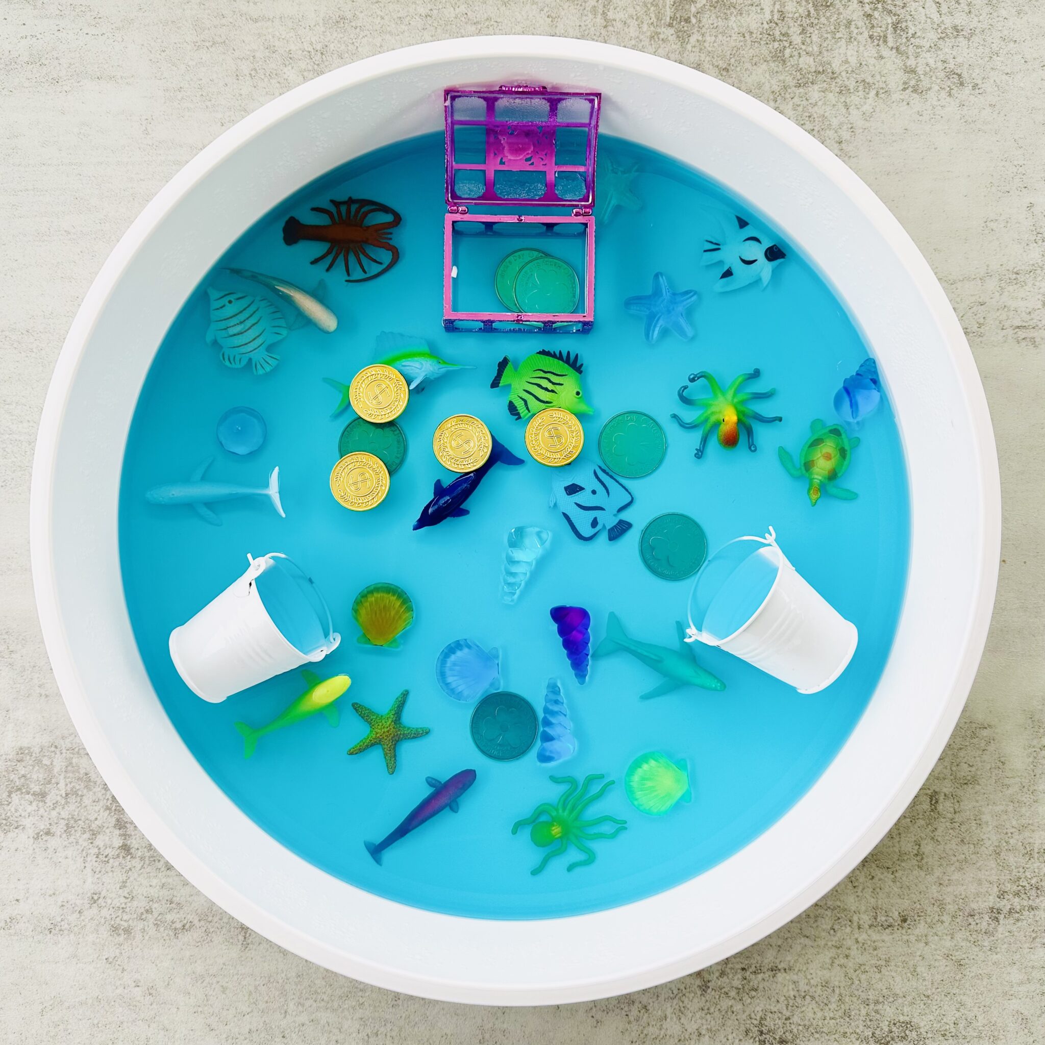 How To Make The Best Jello Ocean Sensory Bin - Raising Wild Things Sensory