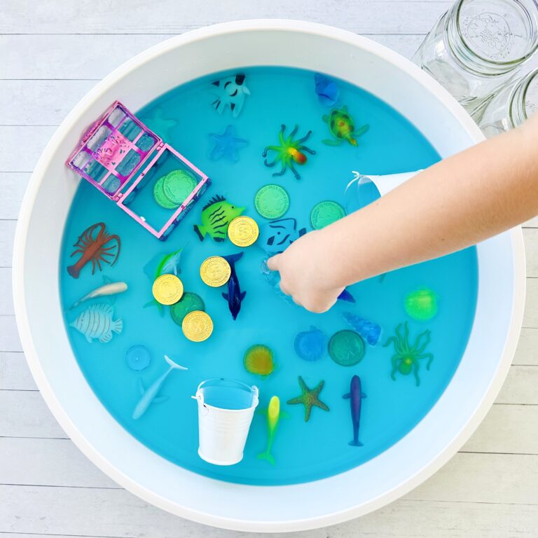 How To Make The Best Jello Ocean Sensory Bin - Raising Wild Things Sensory