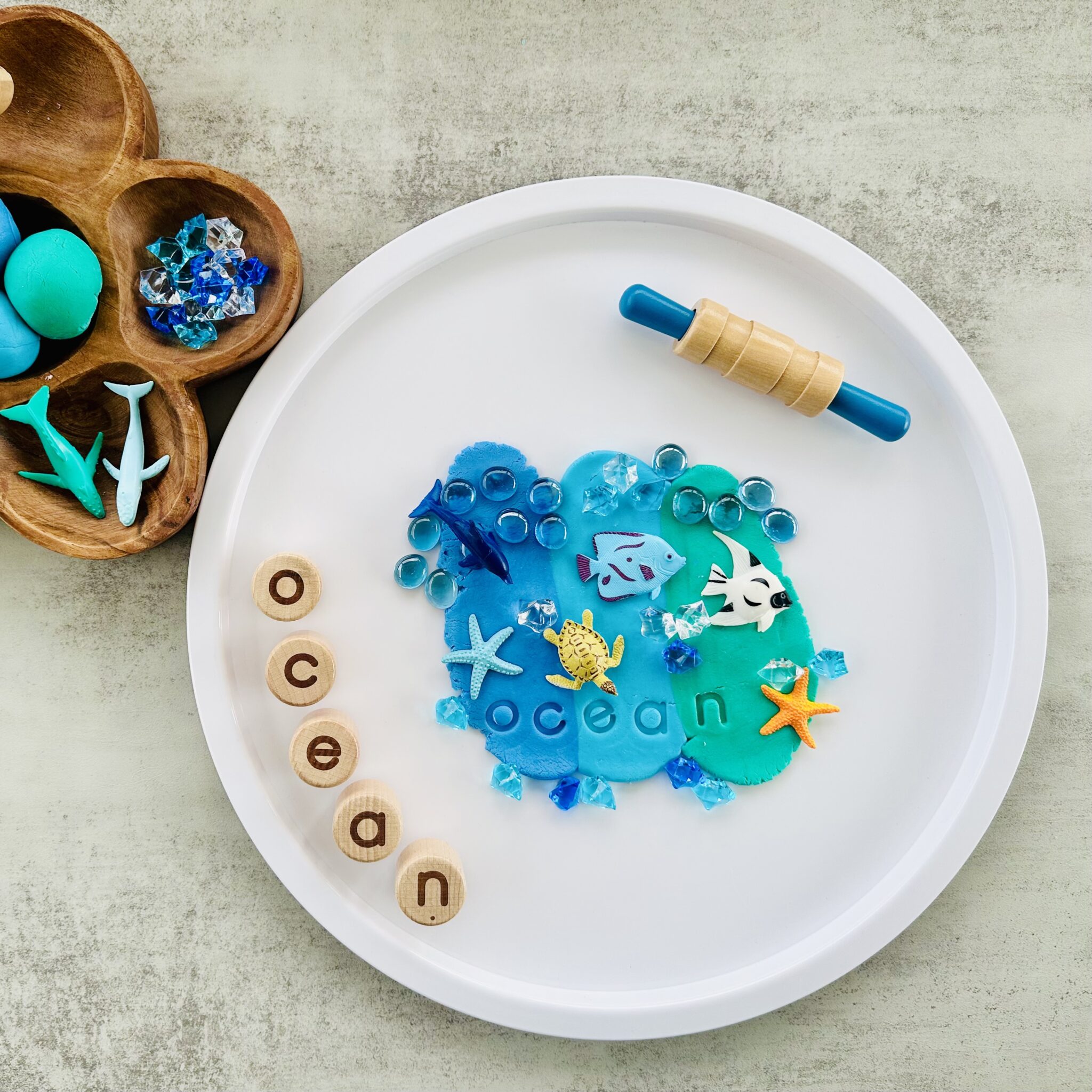 How To Make Ocean Edible Playdough - Raising Wild Things Sensory