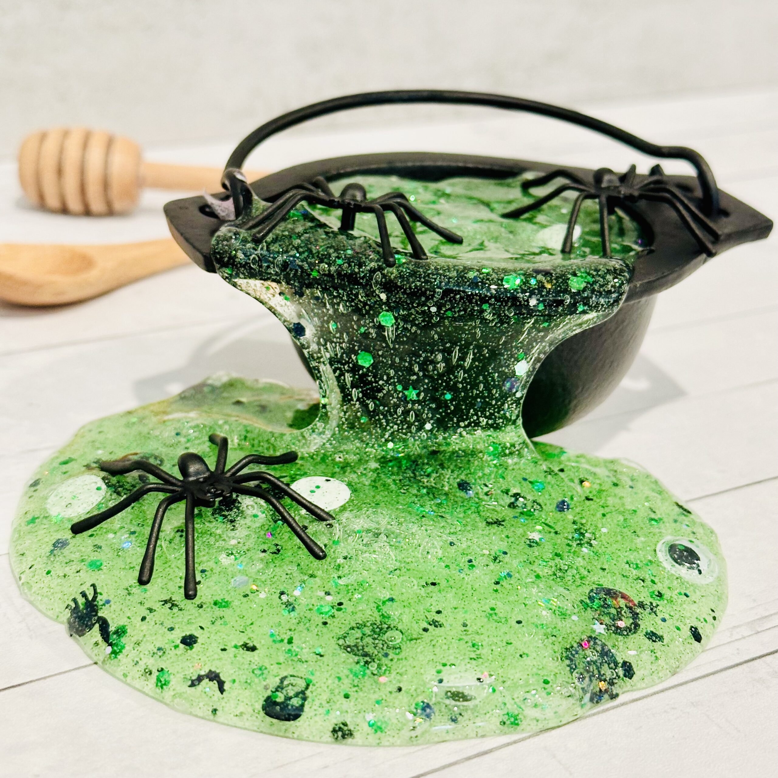 How To Make Spooky Halloween Monster Slime (No Borax!) - Raising Wild ...