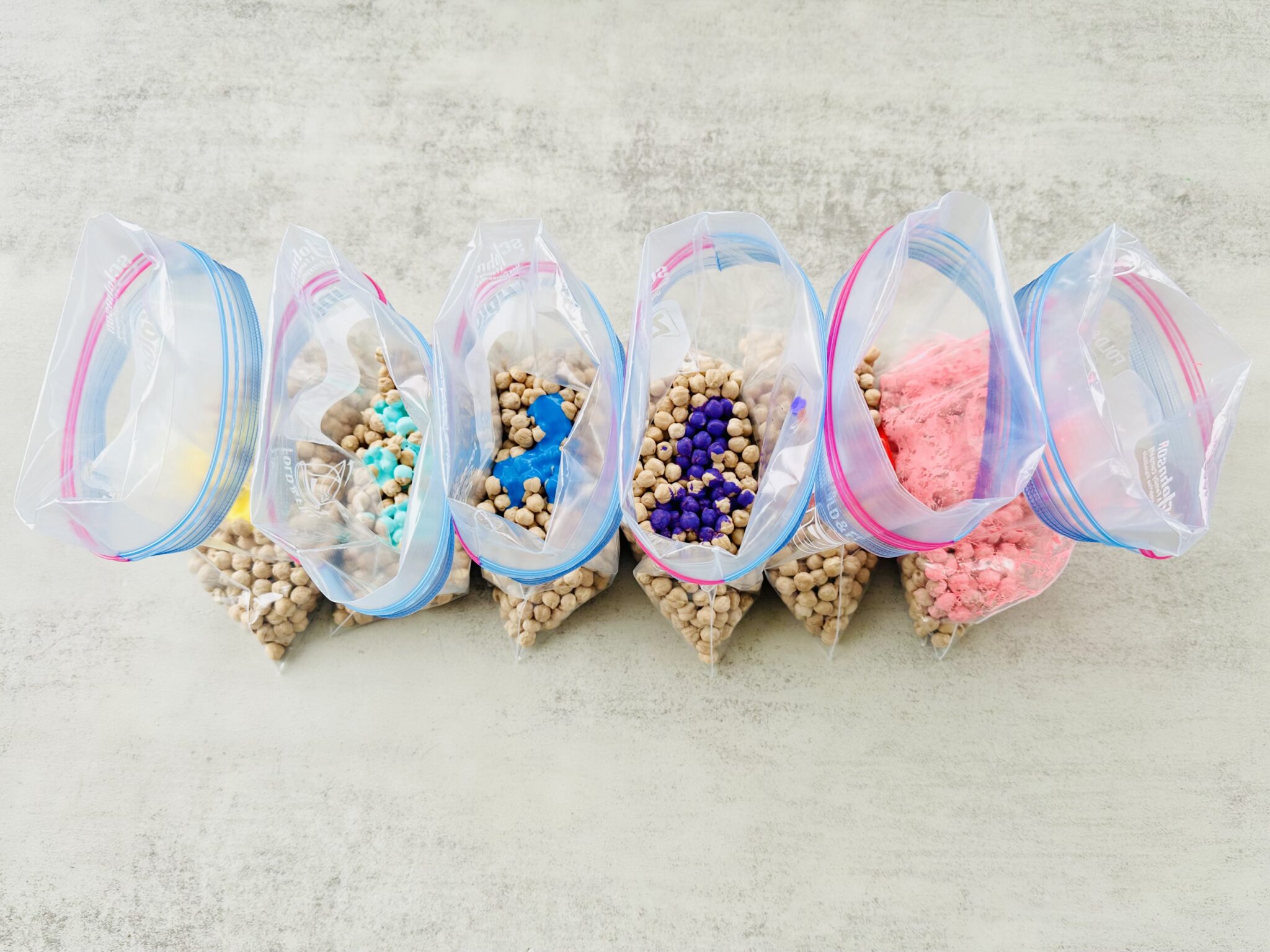 How To Paint Chickpeas For Sensory Play - Raising Wild Things Sensory