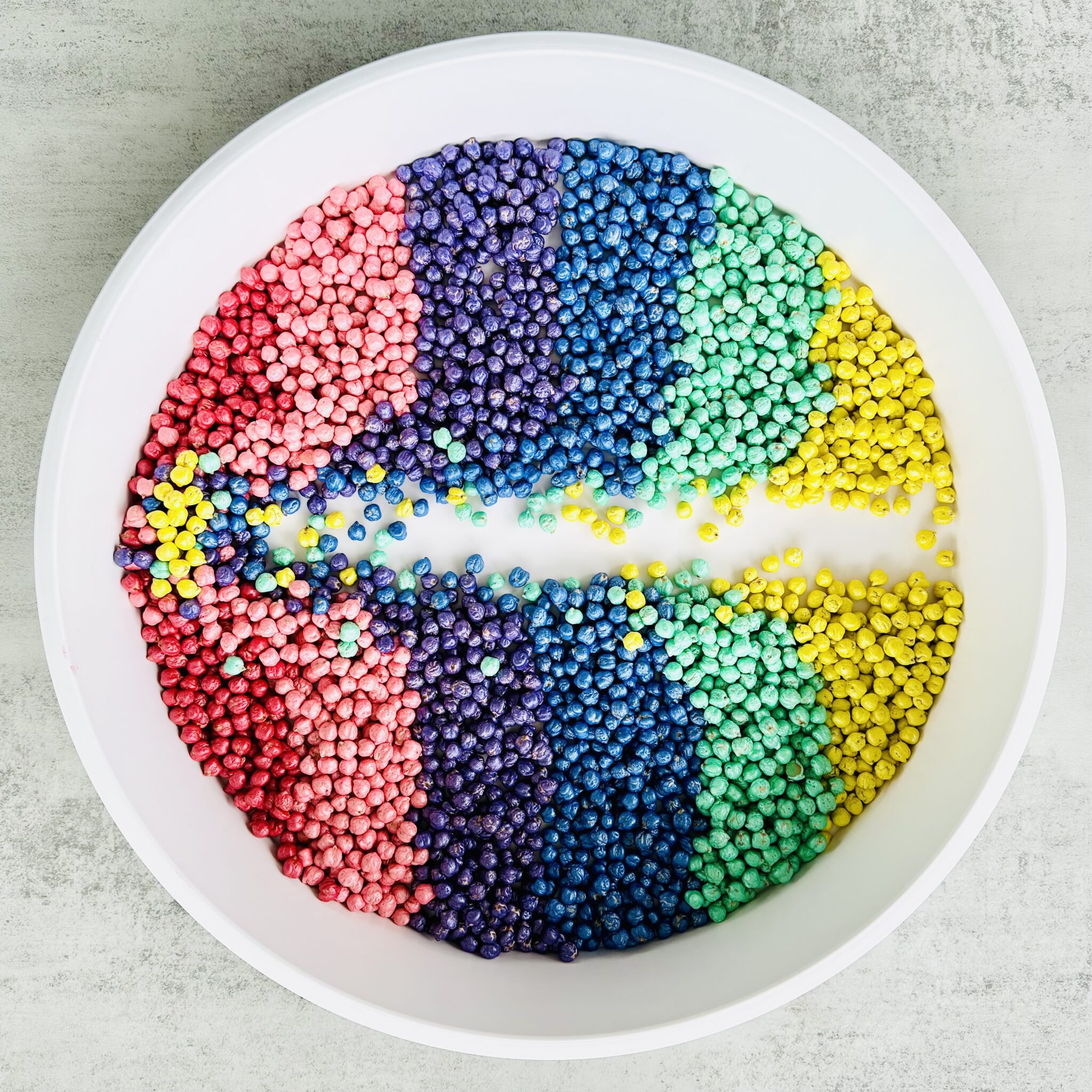 How To Paint Chickpeas For Sensory Play - Raising Wild Things Sensory
