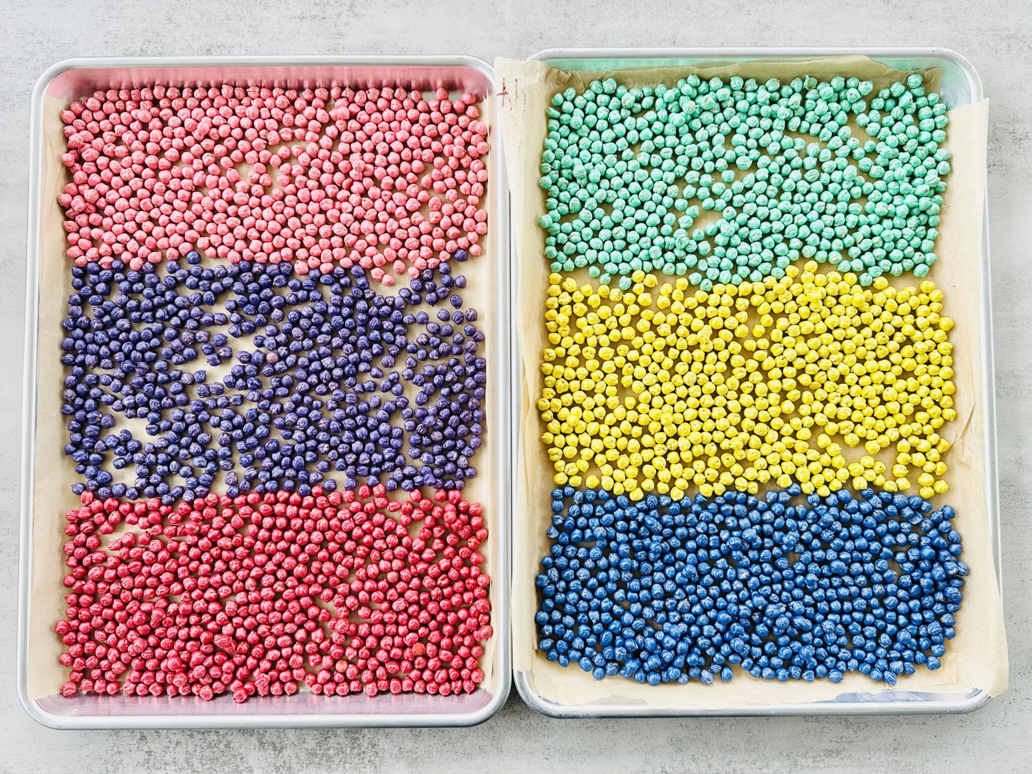 How To Paint Chickpeas For Sensory Play - Raising Wild Things Sensory